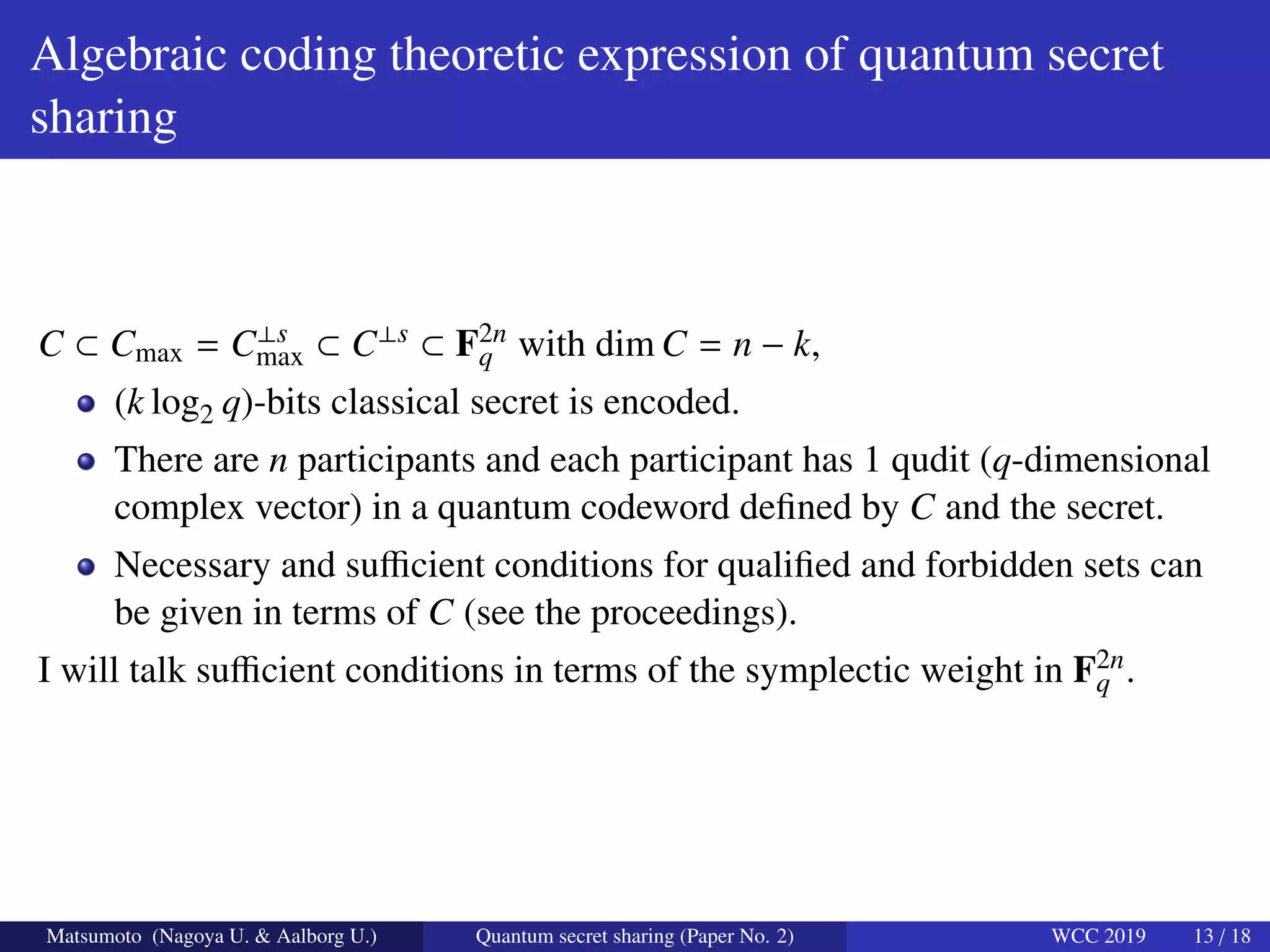 Classical access structures of ramp secret sharing based on quantum stabilizer codes | PDF ...