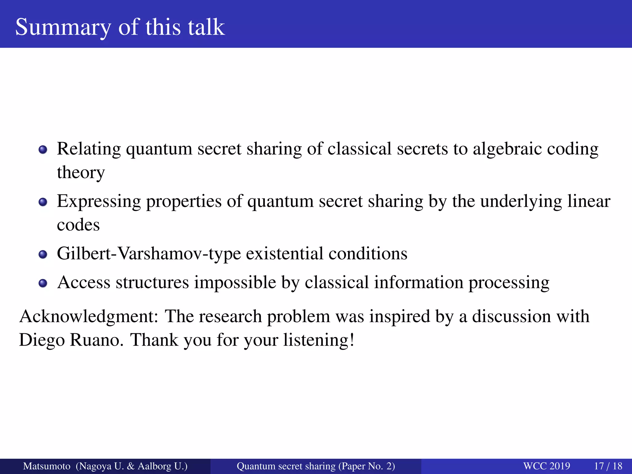 Classical access structures of ramp secret sharing based on quantum stabilizer codes | PDF