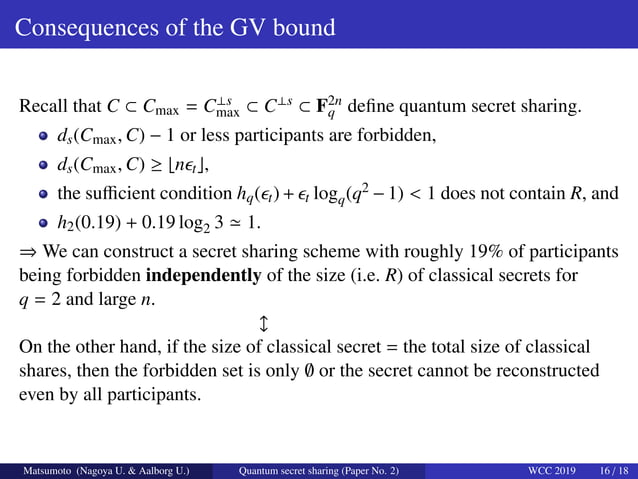 Classical access structures of ramp secret sharing based on quantum stabilizer codes | PDF ...