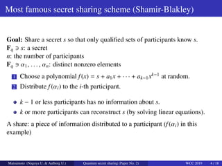 Classical access structures of ramp secret sharing based on quantum ...