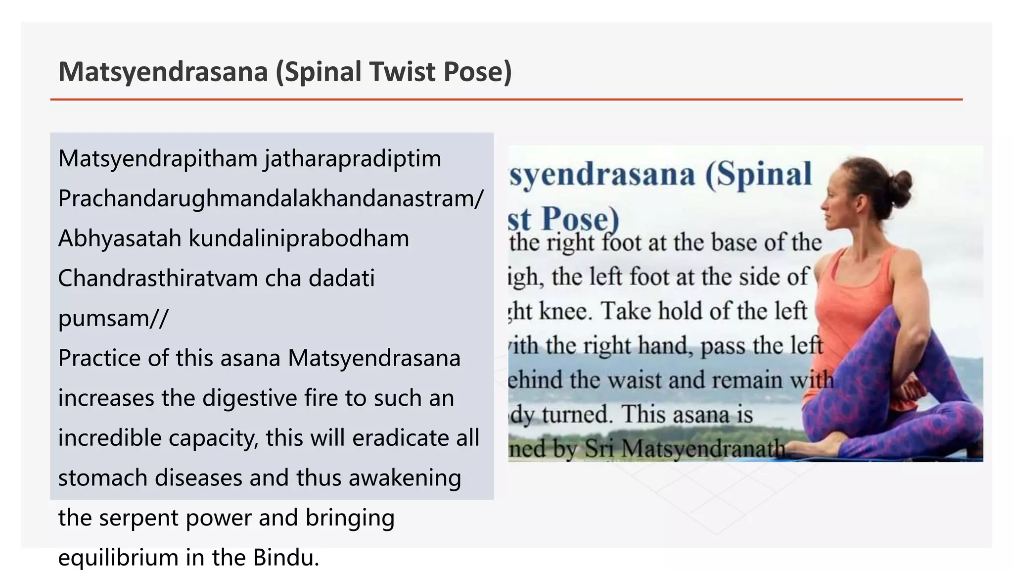 Matsyendrasana (Spinal Twist Pose | PPTX
