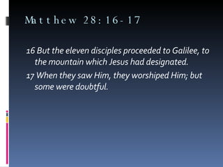 Matt 28:16-20 The Main Thing | PPT