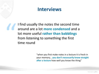 Learning Before and After the Lecture: the role of learning ...