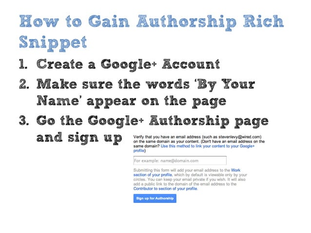 How to implement Google Authorship - Blueclaw | PPT