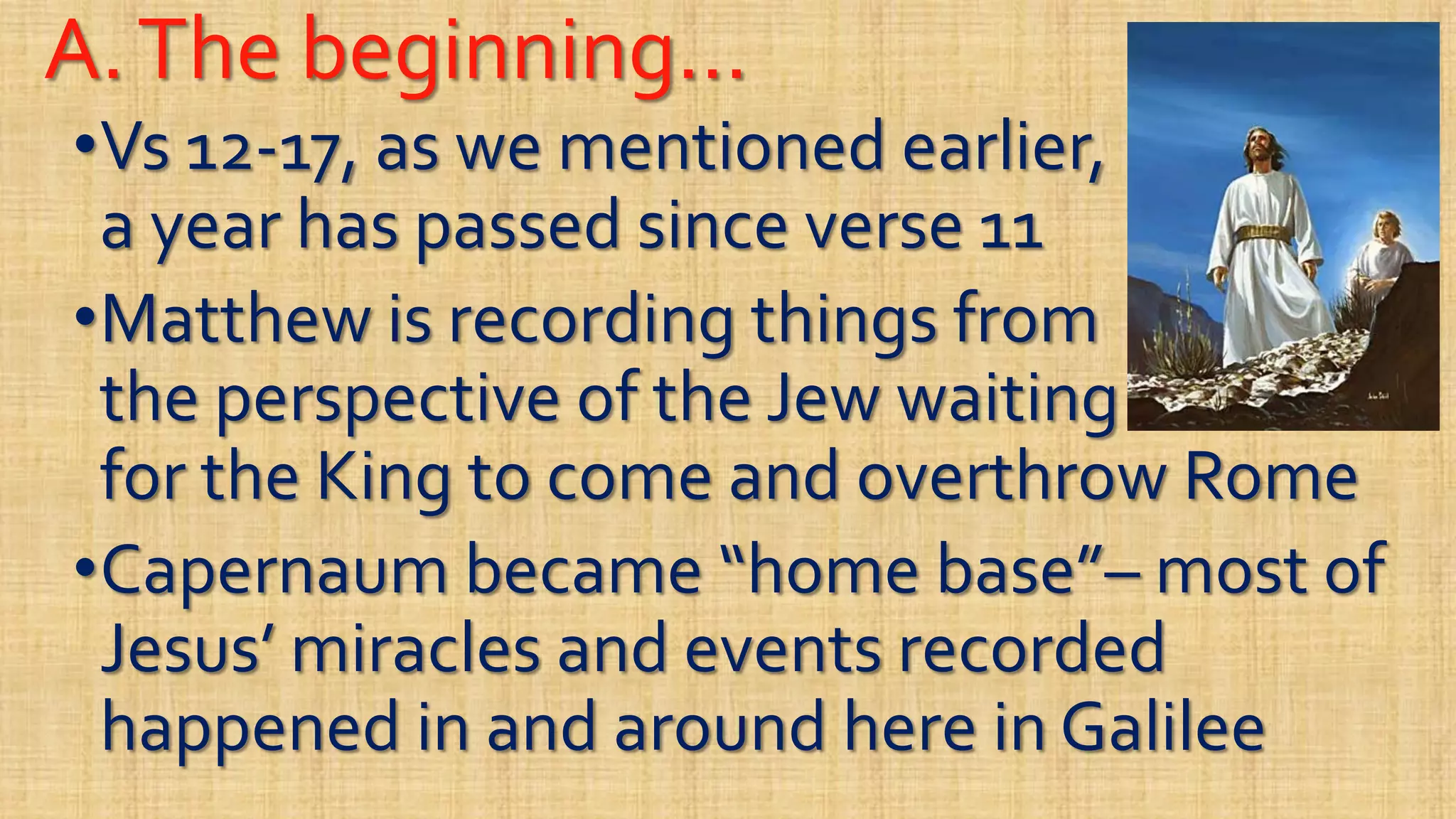 Ministry Begins Matthew | PDF