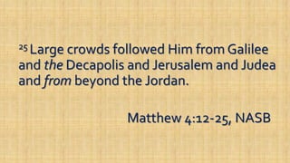 Ministry Begins Matthew | PDF