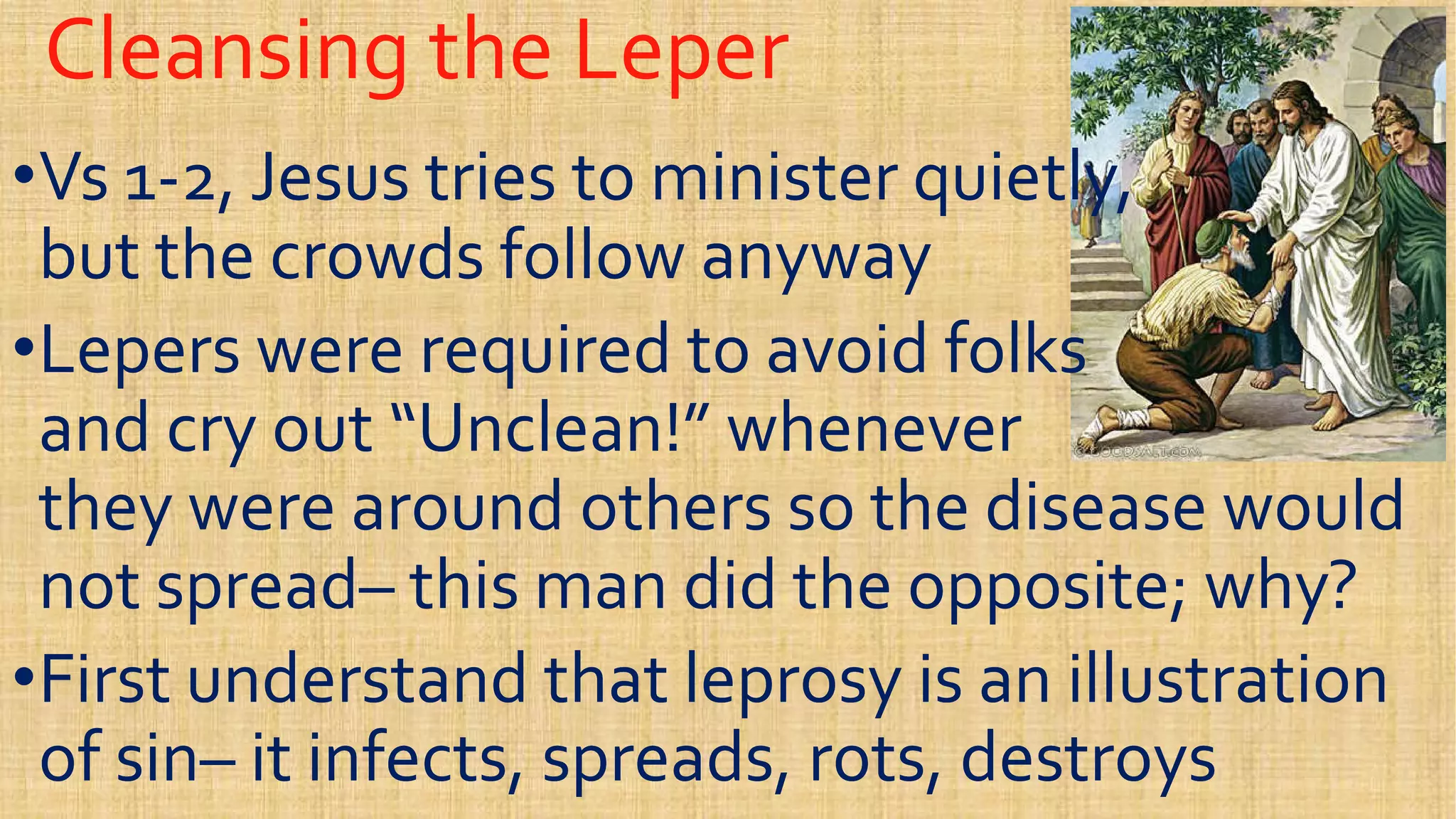 Cleansing The Leper | PPT