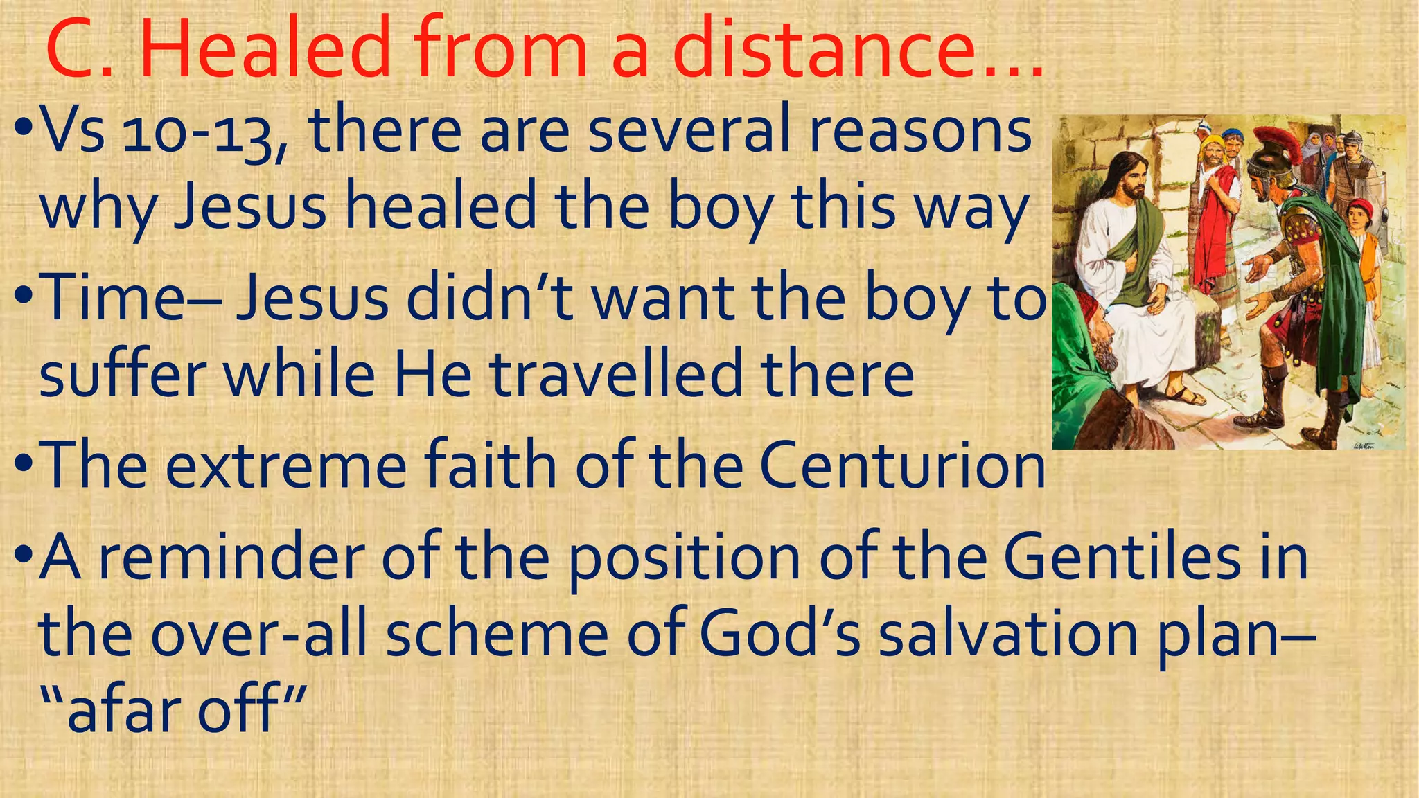 The Centurion's Servant Healed | PDF