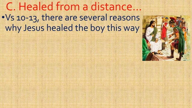 The Centurion's Servant Healed | PPT