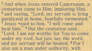 The Centurion's Servant Healed | PPT