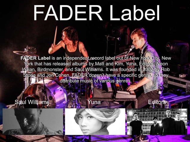 FADER Label and Matt and Kim | PPT