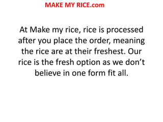 Matta rice custom rice | PPTX