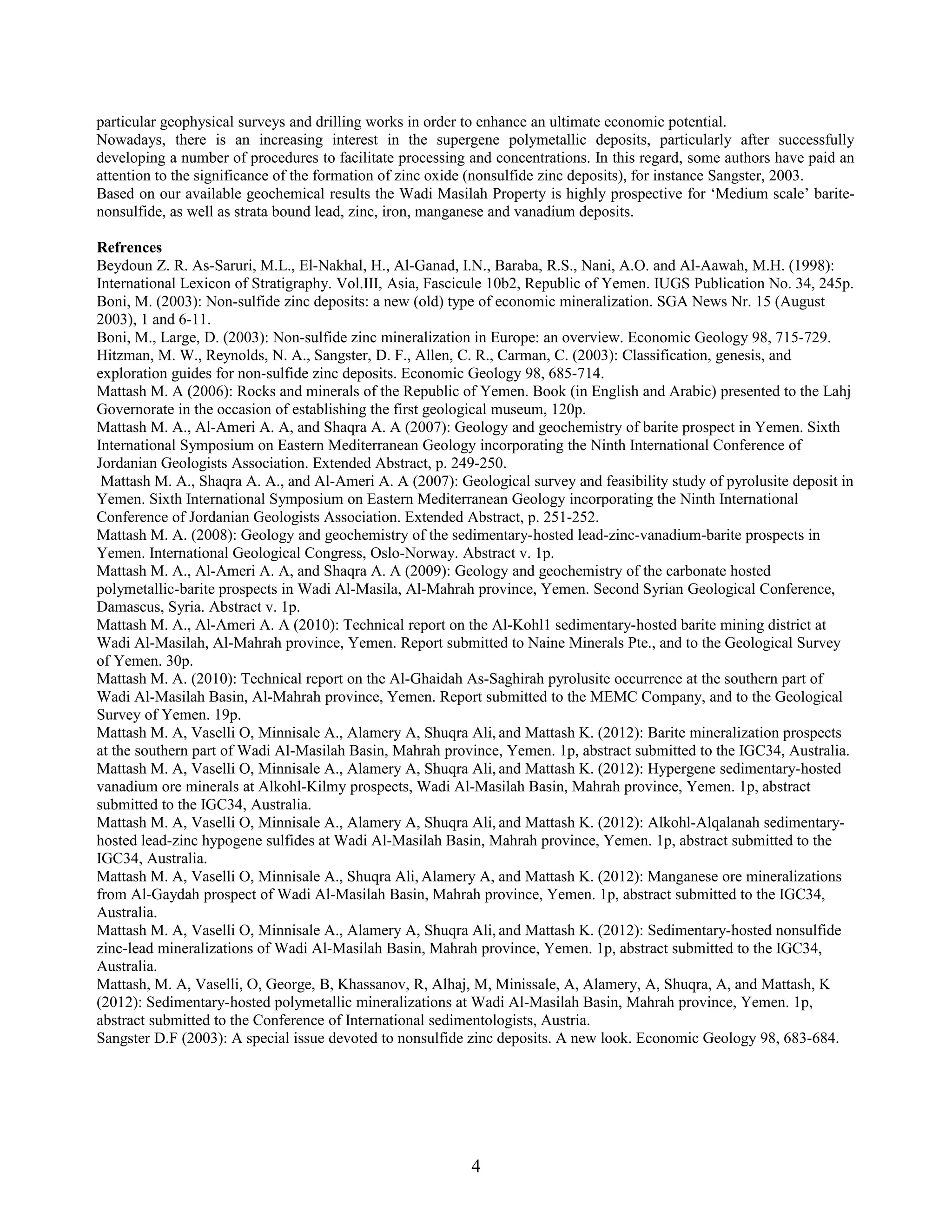 Mattash kamal june 17, 2013. polymetallic mineralizations. | DOC