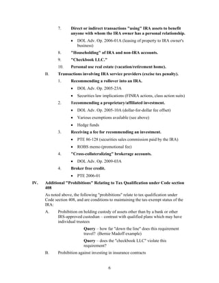 Issues to Considerwith Self Directed IRAs | PDF