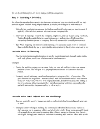 Detective Work: Using Social Media to Grow Your Business IRL (notes ...