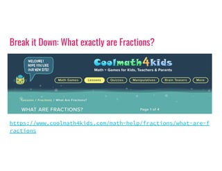 Anglin MAT Tech Module 3 - Fractions | PPT