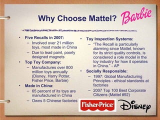 Mattel ppt | PPT