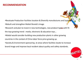 MATTEL - Case study of Corporate Strategy | PPTX