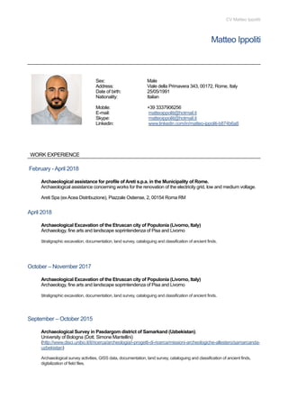 Matteo ippoliti cv | PDF