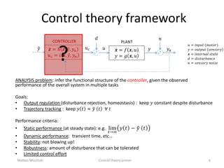 Crash course in control theory for neuroscientists and biologists | PPTX