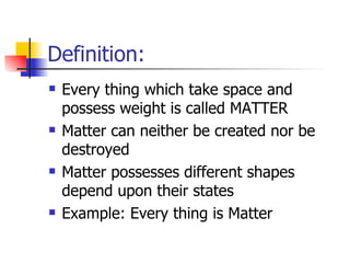 Matter | PPT