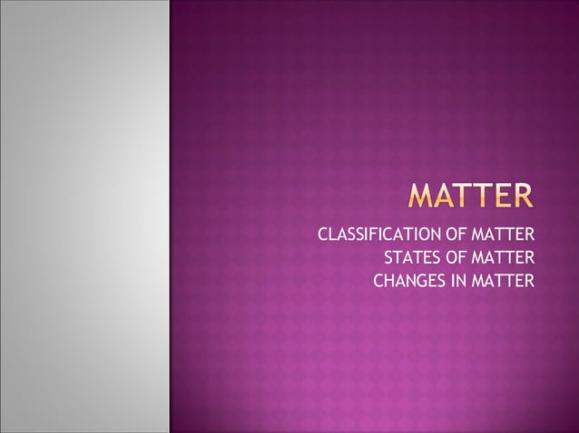 Matter | PPT