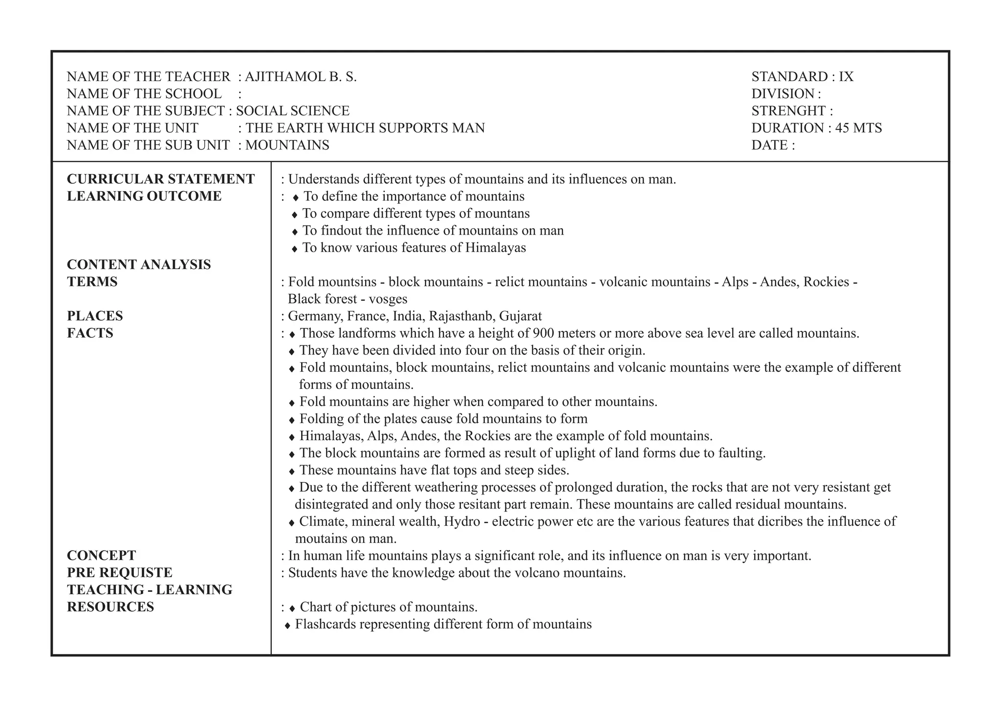 INNOVATIVE LESSON PLAN BEd | PDF