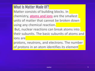 matter. what is matter | PDF | Chemistry | Science