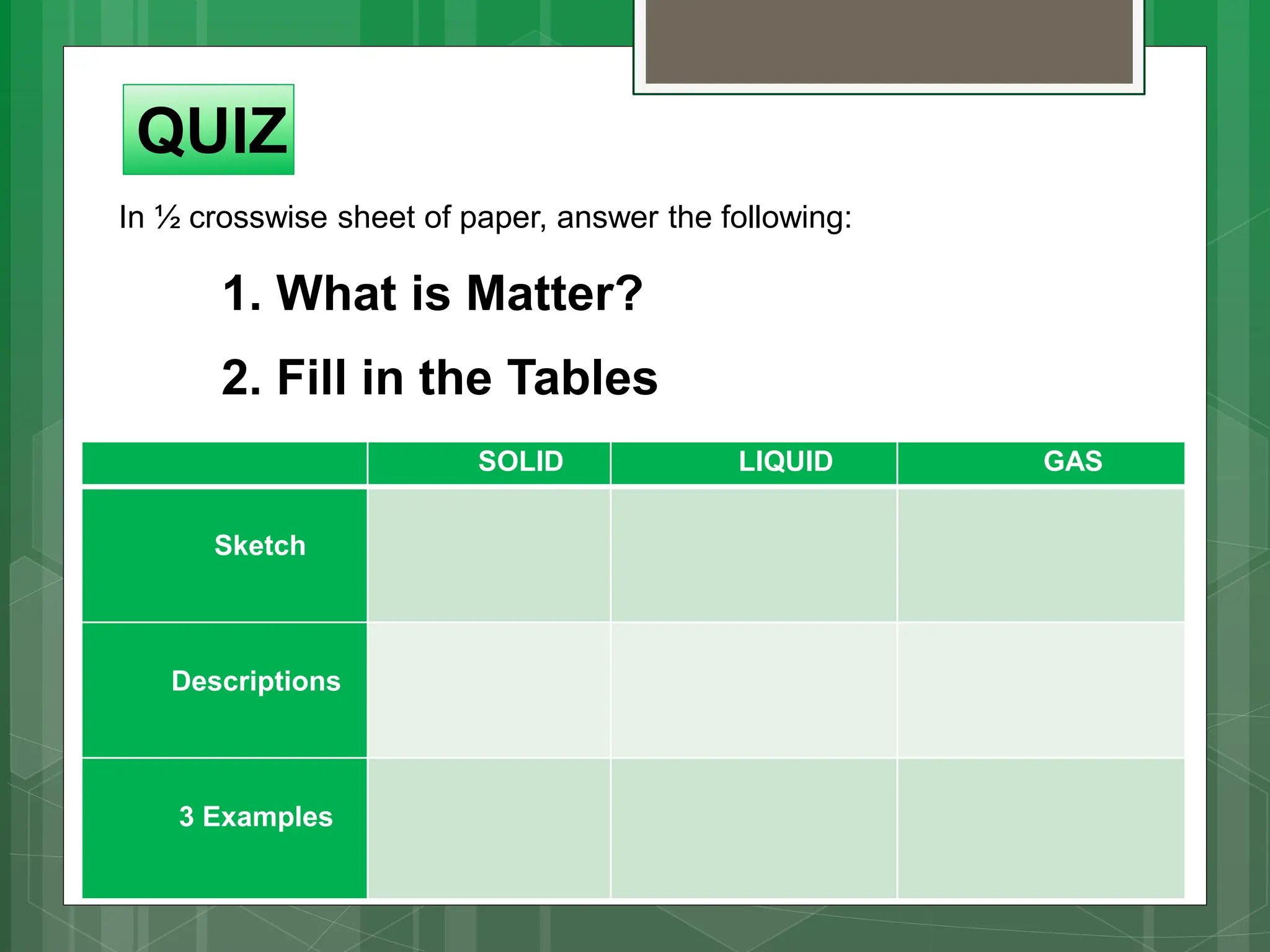 Matter: The Three States of Matter (Grade 8 - Science) | PPTX ...