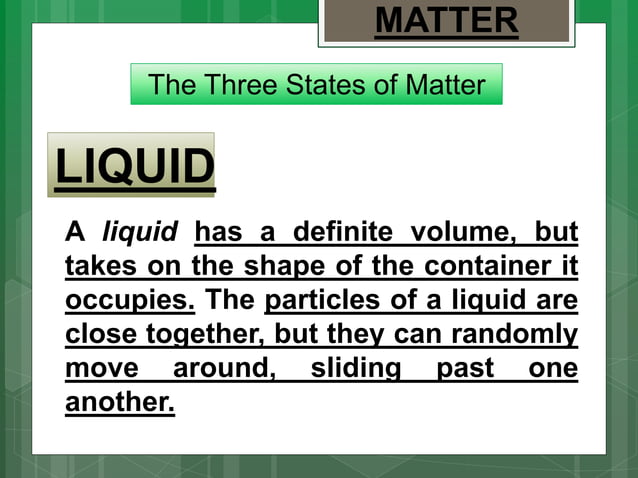 Matter: The Three States of Matter (Grade 8 - Science) | PPTX ...