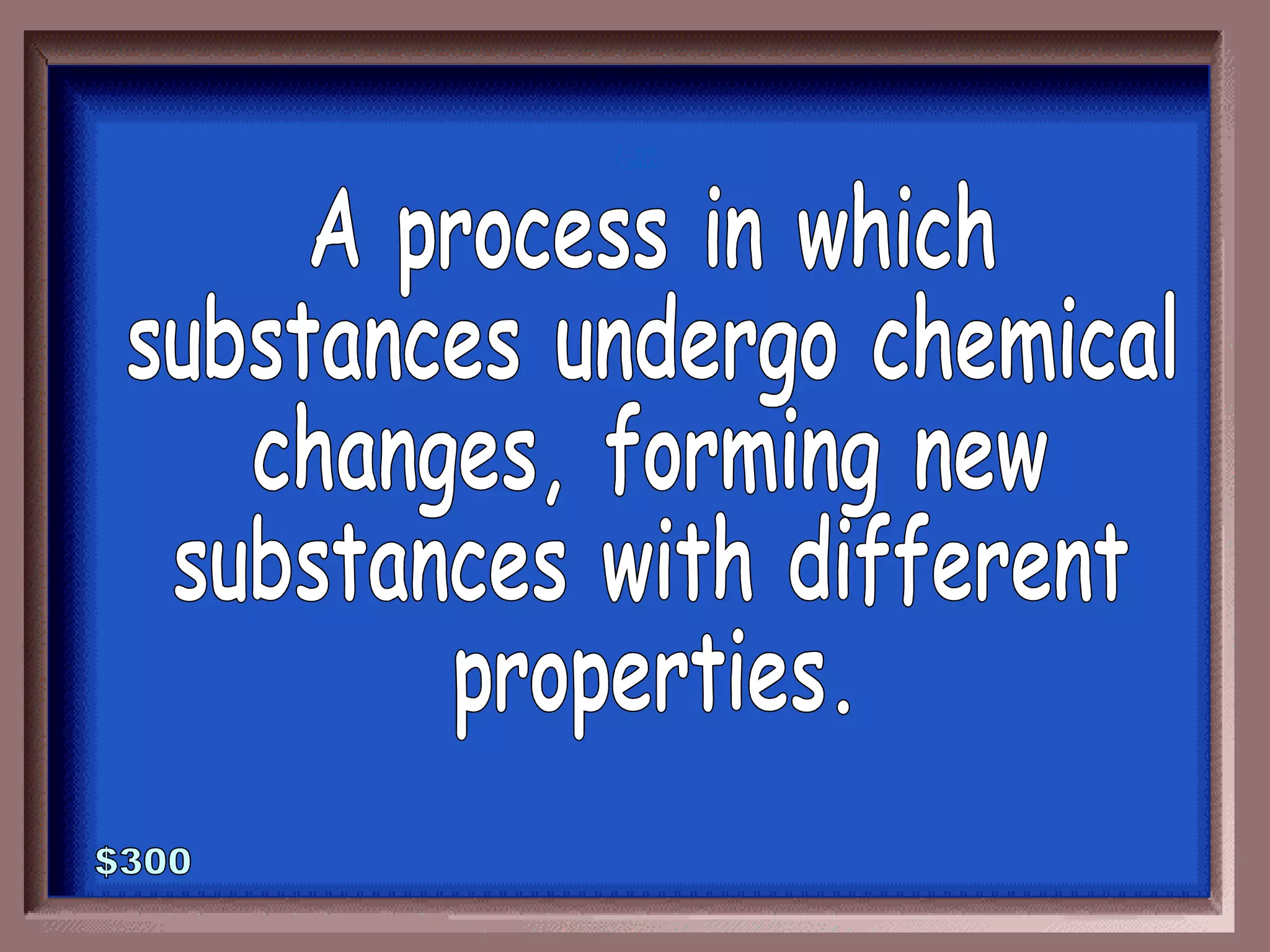 Matter Jeopardy Science | PPT