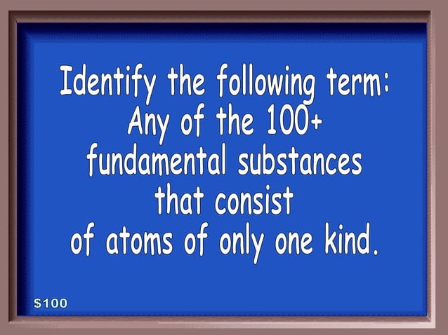 Matter Jeopardy Science | PPT