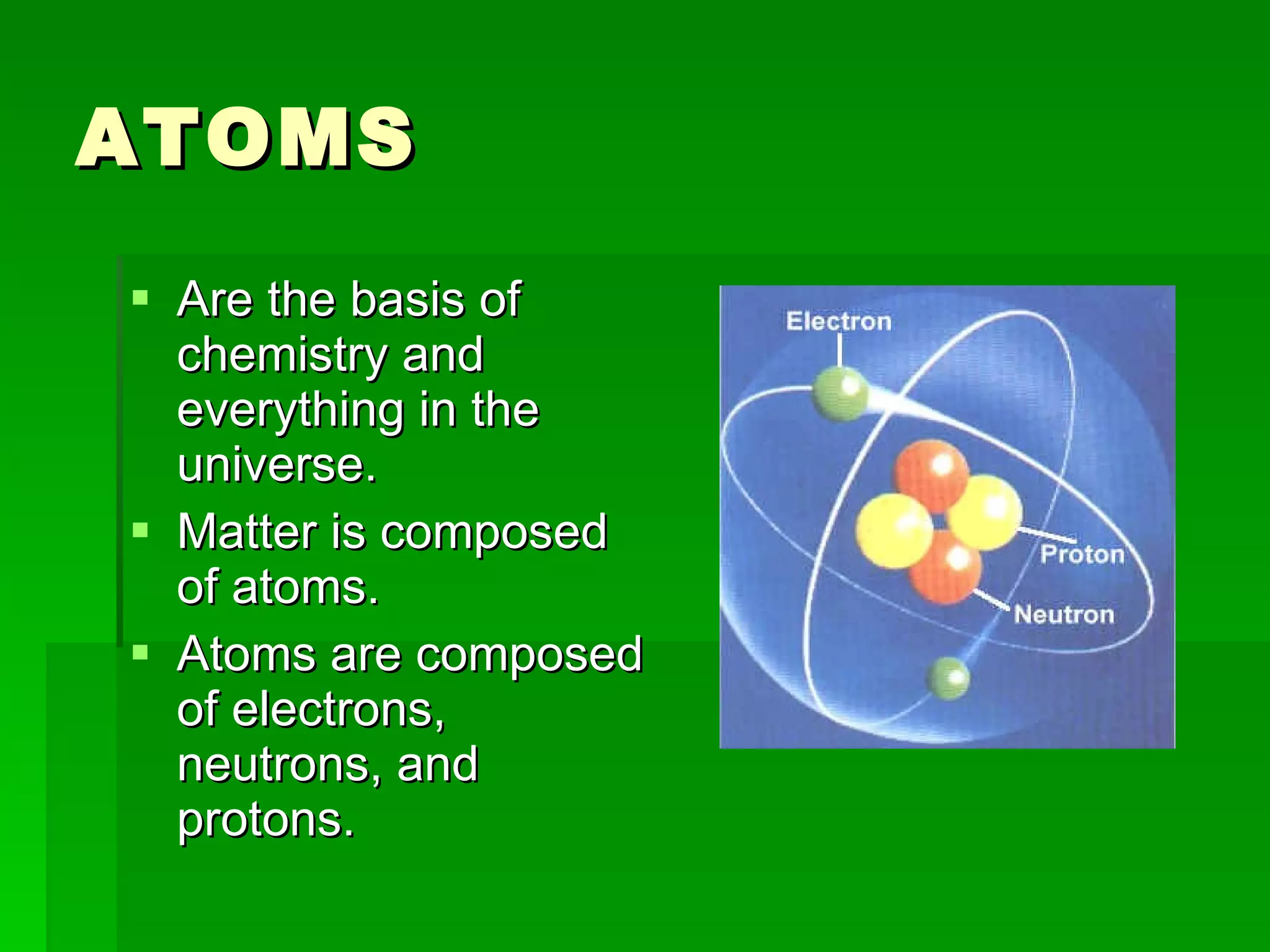 Matter And Atoms | PPT