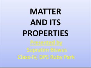 Matter and Its Properties | PPT
