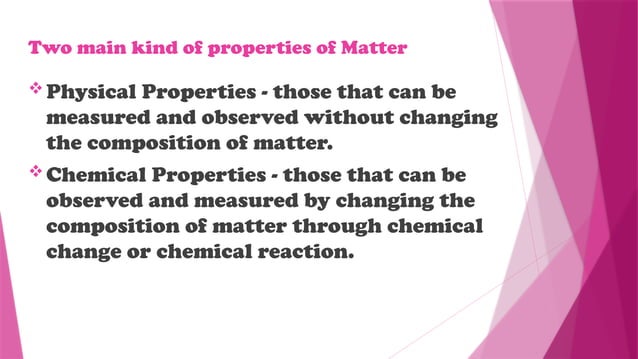 MATTER AND ITS PROPERTIES presentation of lesson | PPTX