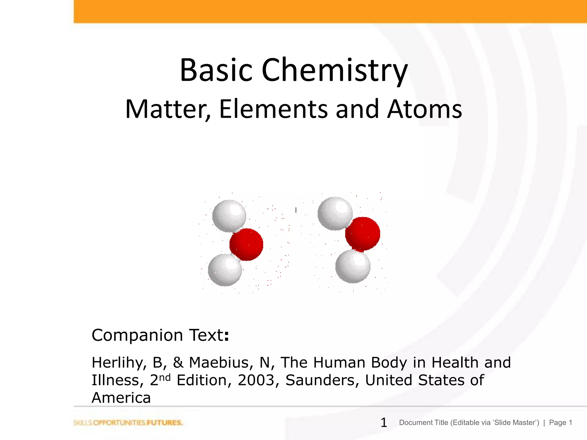 Matter, atoms & elements 2014 | PPTX | Chemistry | Science