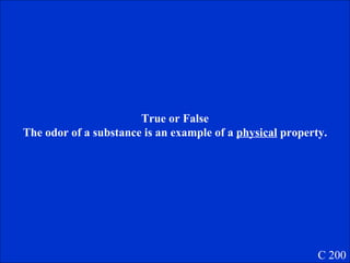 Matter Jeopardy Game | PPT