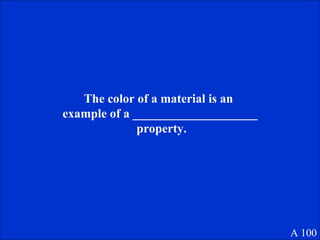 Matter Jeopardy Game | PPT