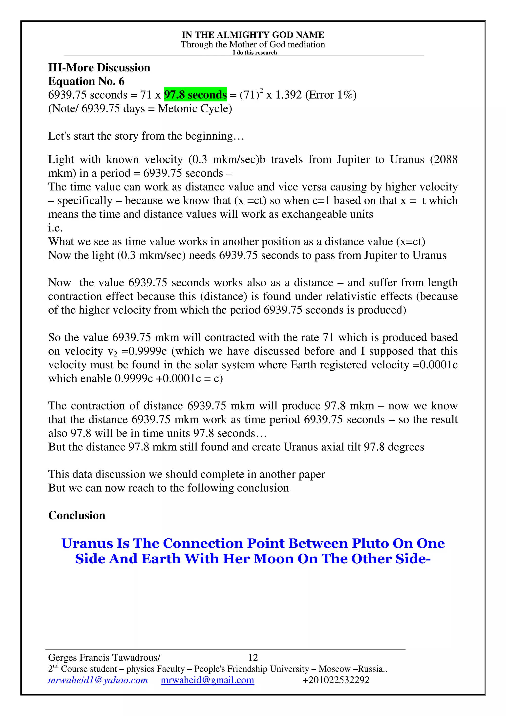 Matter creation principle (part iii) | PDF