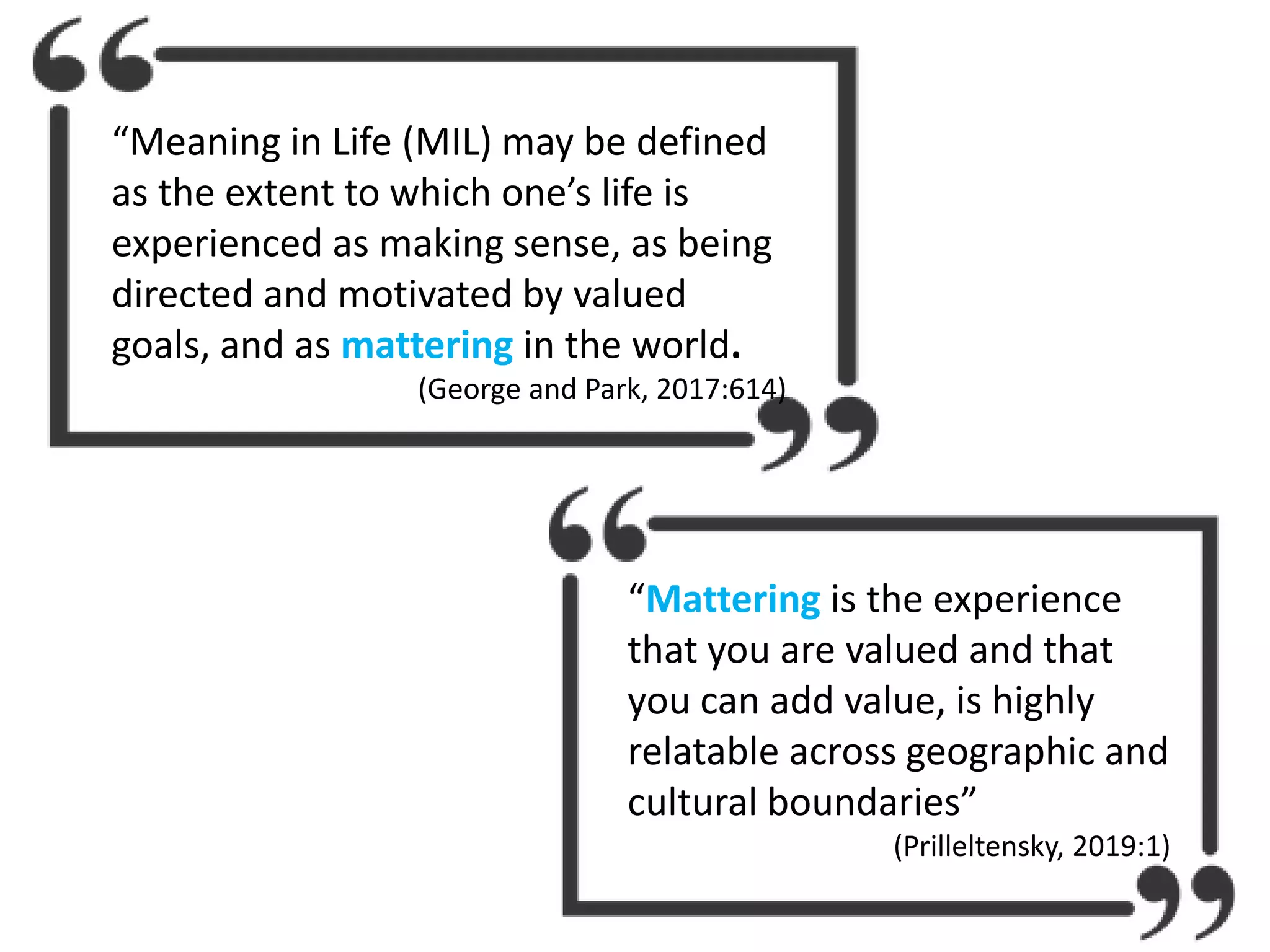 Mattering, meaning making and motivation - Building trust and respect ...