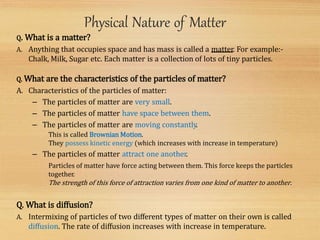 Matter in our surroundings | PPTX | Weather | Science