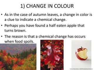 Matter (lesson 4) chemical changes | PPTX