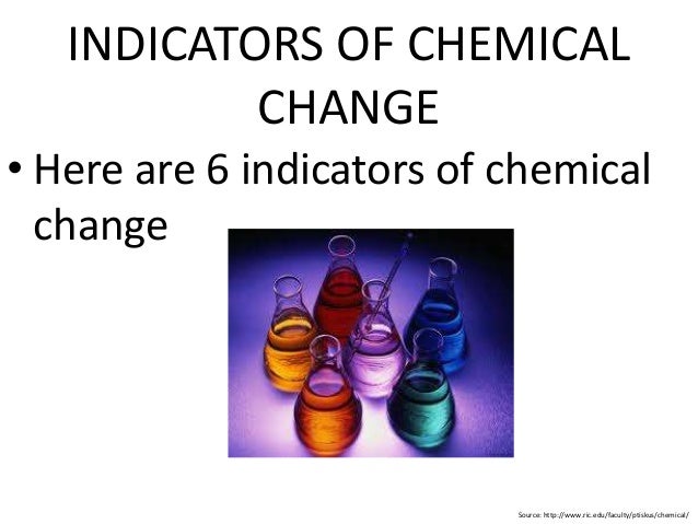 Ppt 5 Indicators Of A Chemical Change Powerpoint