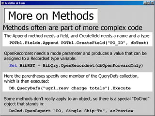 A Matter Of Form: Access Forms to make reporting a snap (or a click) | PPTX | Databases ...