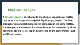 Matter, Properties, & Phases | PPTX