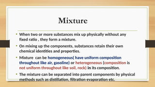 Matter | Substance | Mixture | 1st year. pptx | PPTX