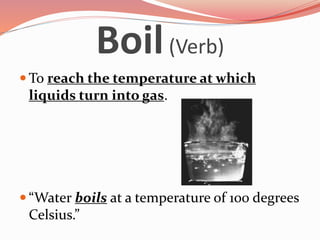 States of Matter Vocabulary Cards | PPTX