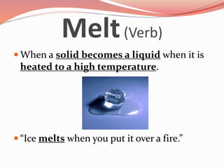 States of Matter Vocabulary Cards | PPT