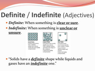 States of Matter Vocabulary Cards | PPTX