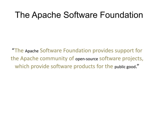 Matt Franklin - Apache Software (Geekfest) | PPT